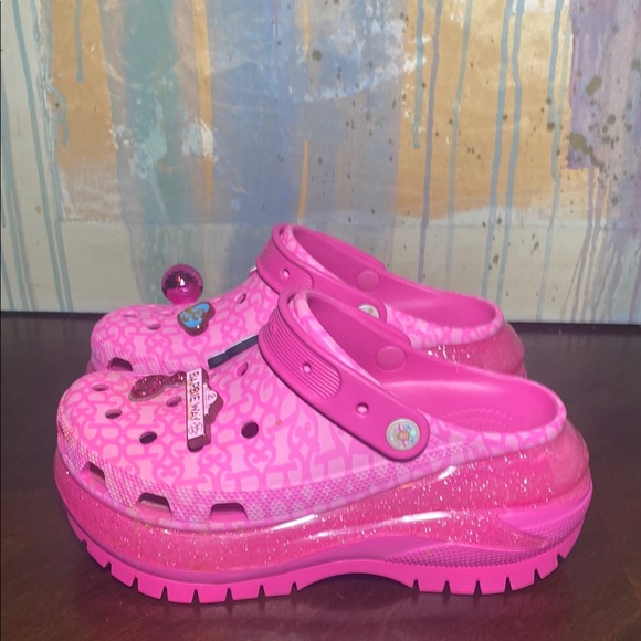 CROCS | Shoes | Crocs X Barbie The Movie Mega Crush Clog Pink Glitter ...